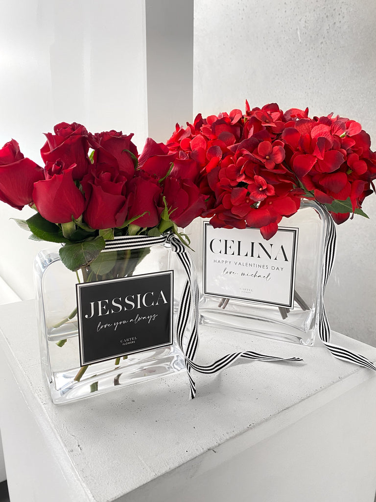 Personalised No.5 Chanel Vase by Cartel Flowers